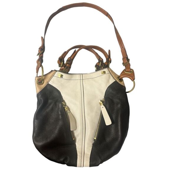 orYANY | Bags | Oryany Leather Purse Black Cream Tanshoulderstrap ...